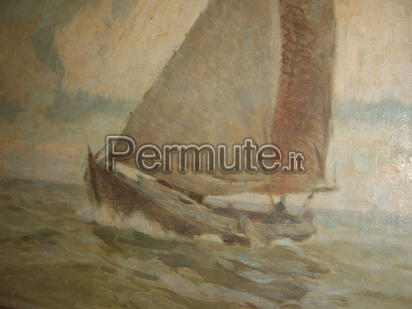 dipinto marina di elevata qualità firma apocrifa Macerata in Permuta ...